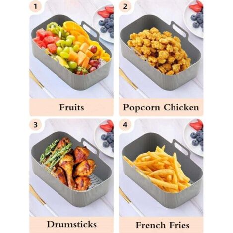 Zubehör für Airfryer-Körbe – 2 Stück wiederverwendbare Airfryer-Formen ...