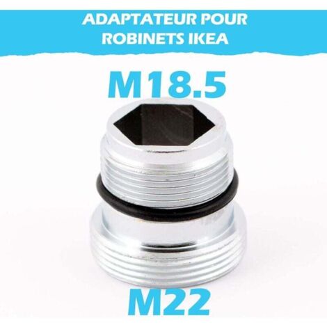 Mischbatterieadapter M18,5 - M22 für IKEA, GROHE, Neoperl TJ, BRITA Filter