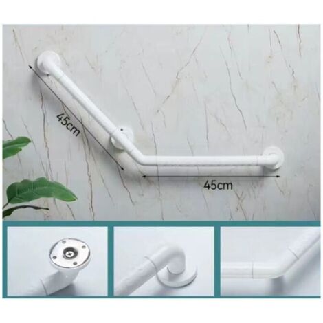 Einfacher, abgewinkelter Haltegriff 135° Armlehne 45 cm x 45 cm (Weiß ...