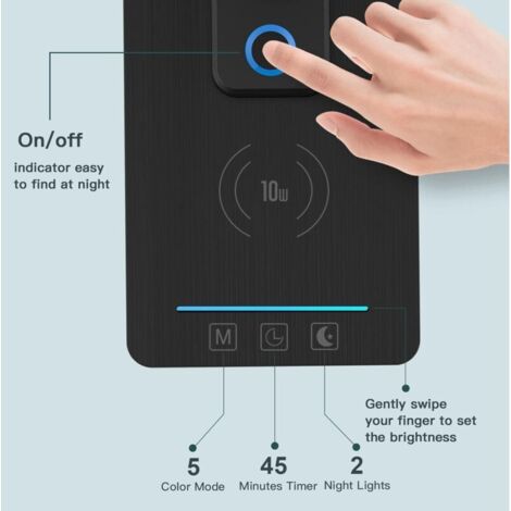 LED-Schreibtischlampe, Touch-Nachttischlampe mit 3 Helligkeitsstufen ...
