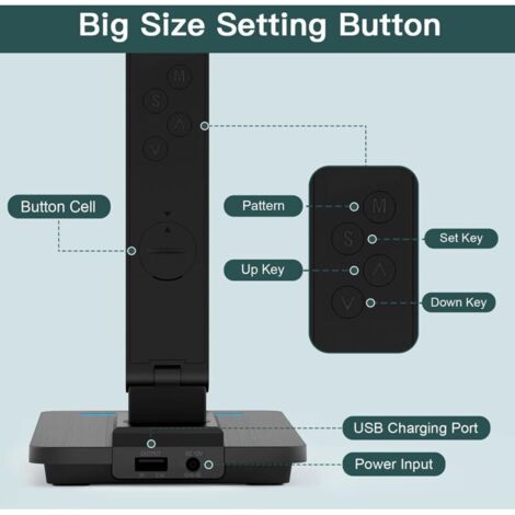 LED-Schreibtischlampe, Touch-Nachttischlampe mit 3 Helligkeitsstufen ...