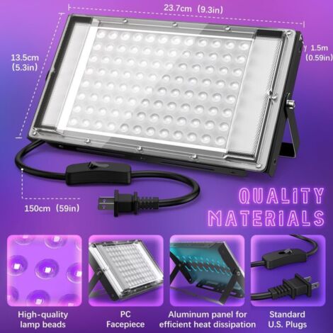 100-W-UV-Schwarzlichtprojektor – Leistungsstark und IP66-wasserdicht ...