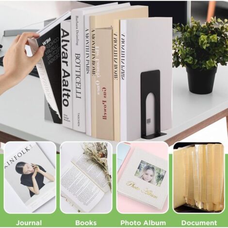 Paar Buchstützen aus Metall, Buchpresse, Buchblock für Kinder/Zuhause ...