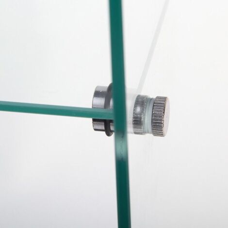 Vitrine en Verre Trempé - 4 Étagères - Verre Transparent - Noir ...