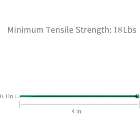 1000 fascette stringicavo professionali, verde scuro - 100 mm x 2,5 mm ...