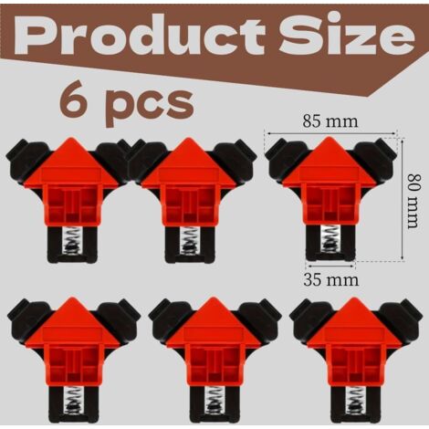 Presses D'angles, 6pcs Serre Joint, Pinces à Angle Droit, Réglable pour ...