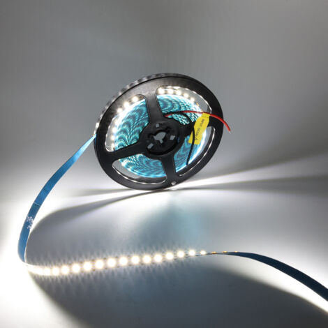 Ruban LED 24V 50W 5m 8mm 120 LED/m IP20 monocolore 6000K blanc froid