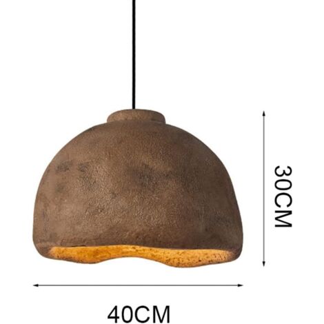 Lampe suspendue restaurant japonais lustre wabi-sabi marron salon E27 ...