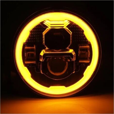 Phare LED de moto rond 7 pouces longue portée pour route de nuit ...