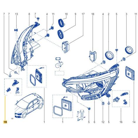 Module de Feux de Jour (DRL) LED compatible avec Renault Koleos ...