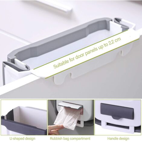 Petite poubelle de placard suspendue pliable 10 litres gain de place ...