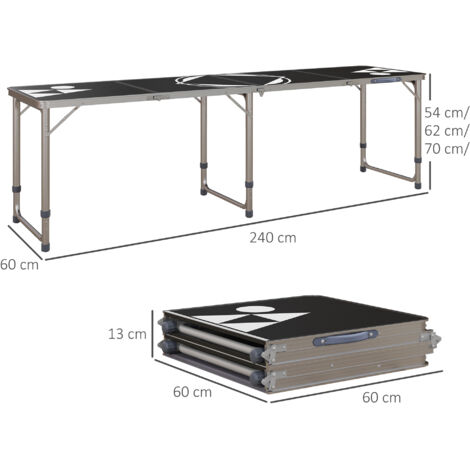 Grande table de camping legere en aluminium pliable pour grand groupe ...