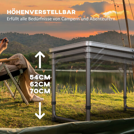 Grande table de camping legere en aluminium pliable pour grand groupe ...