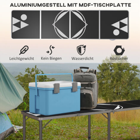 Grande table de camping legere en aluminium pliable pour grand groupe ...