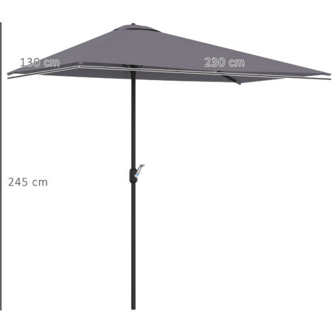 Parasol Murale Demi-Lune Économiseur d'Espace avec Ouverture à ...