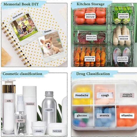 Mini imprimante d'étiquettes thermiques - Papier imperméable et ...