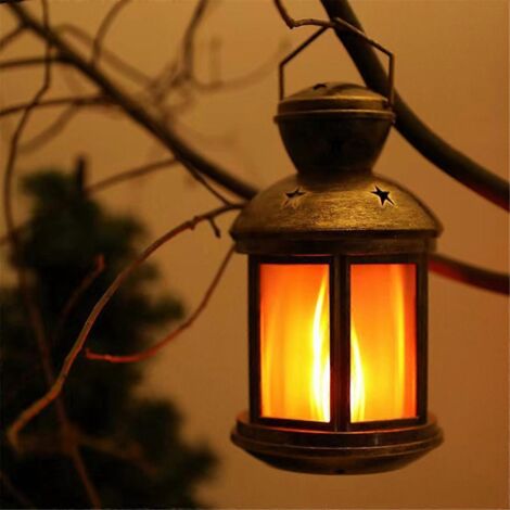 Lampe de camping effet flamme luminaire suspendu rétro rechargeable ...