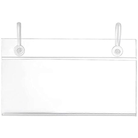 Porte-étiquette transparent en plastique rigide pour grille de stock ...