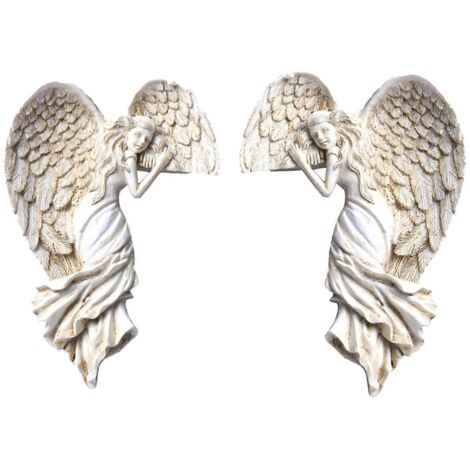Statue d'ange pour cadre de porte lot de 2 figurines d'angle en resine ...