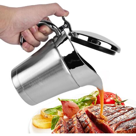 Saucière thermique en acier inoxydable : 450 ml Double isolation avec ...