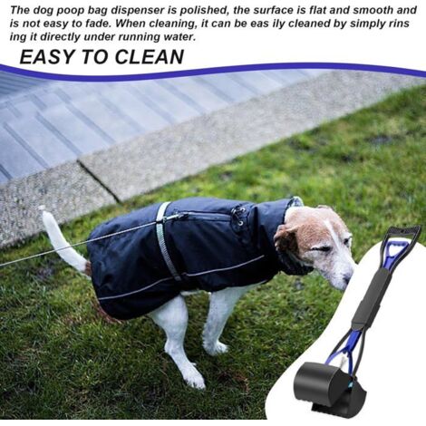 WJUAN Recogedor de heces para perro, Negro, Plástico, Pala para heces ...