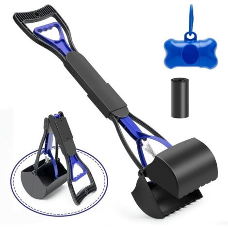 Pala Recoge Excrementos de 70 cm con Mango Largo Clip para Perro Gato ...