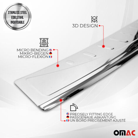 Seuil de pare-chocs arrière Seat Altea XL 2006-2015 en acier inoxydable ...