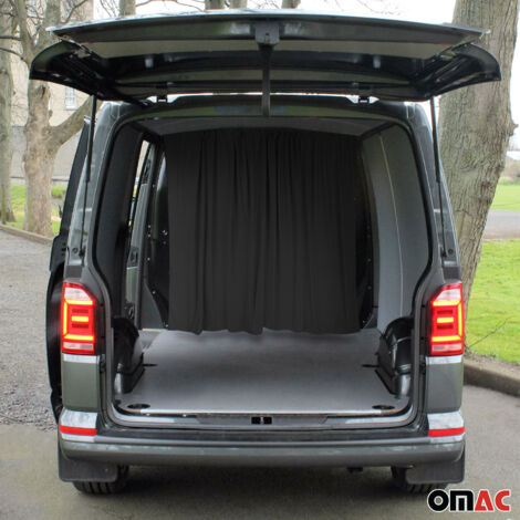 Rideaux occultants Opel Movano H3 tissu épais noir séparation ...