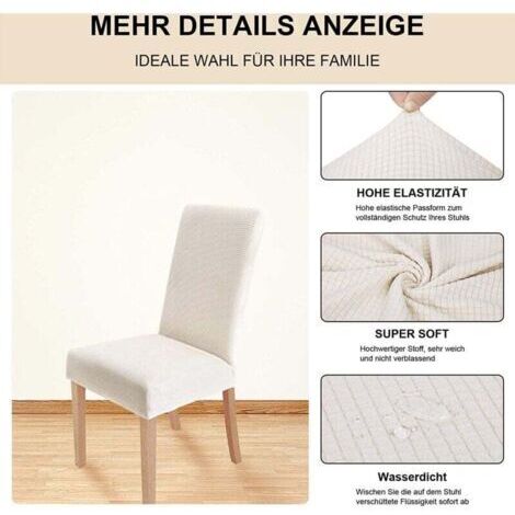 Housse de chaise extensible RAPANDA lot de 4 en stretch universel gris ...