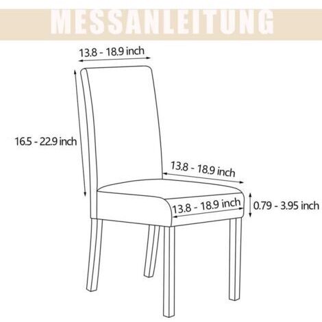 Housse de chaise extensible RAPANDA lot de 4 en stretch universel gris ...