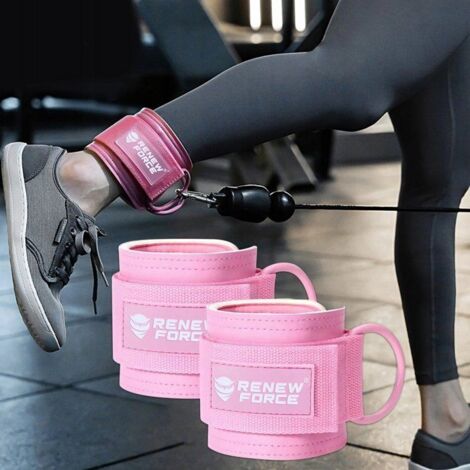 Sangles de cheville fitness - RENEW FORCE - Hold-4-Pink - Lot de 2 ...