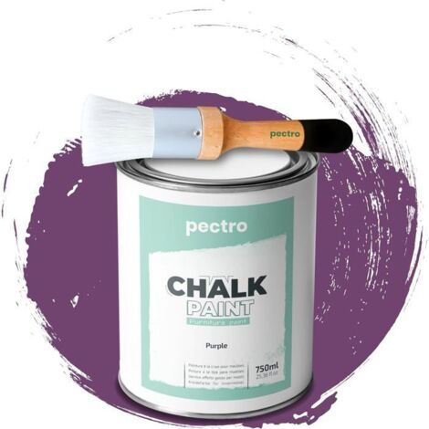 Pintura a la Tiza - PECTRO - PÚRPURA - 750ml - Brocha de Madera ...