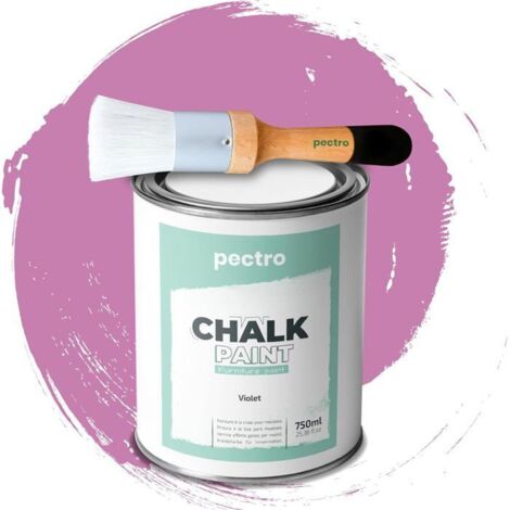 Pintura a la Tiza - PECTRO - Violeta - 750ml - Brocha de Madera ...