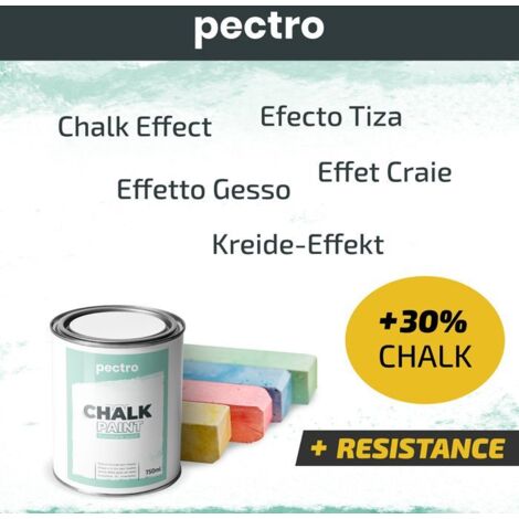 Pittura a Gesso - PECTRO - VERDE PASTEL - 750ml - Pennello in Legno ...
