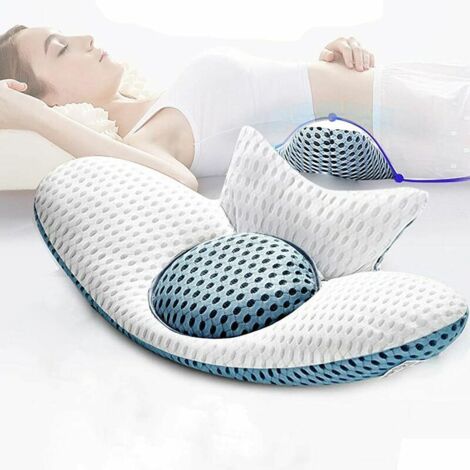 Coussin Lombaire, Coussin de Dos avec Fonction chauffante et Massage ...