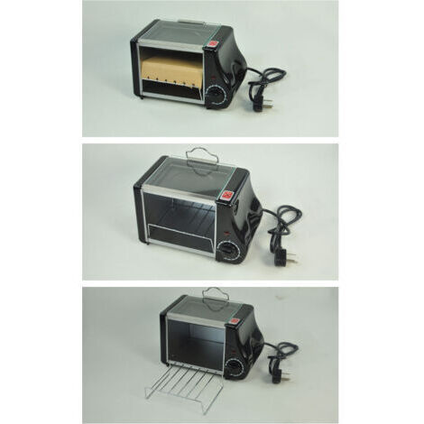 Mini four électrique compact 20L – Porte vitrée – Minuterie 30 minutes ...
