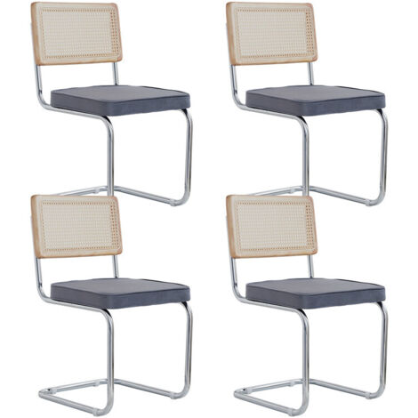 Wokaka Lot de 4 chaises de salle à Manger - Avec Siège Rembourré et ...