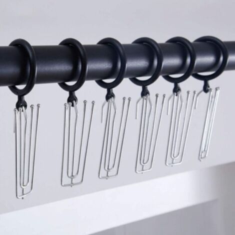 25 Pieces Stainless Steel Curtain Claw Hooks, Thick Curtain Hooks for ...