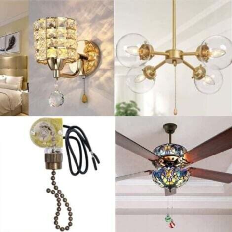 2-piece Ear ZE-109 ceiling fan light switch, wired light switch with ...