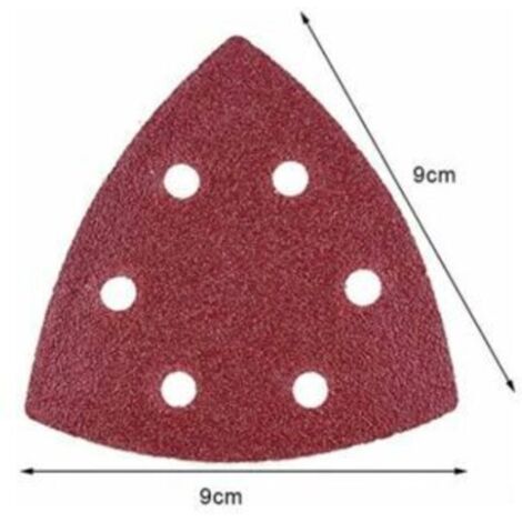 Pack of 72 sanding triangles - 6 holes - 90 x 90 x 90 mm - Grit 40/60 ...