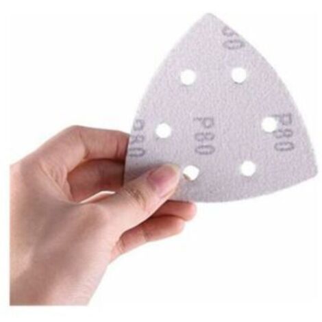 Pack of 72 sanding triangles - 6 holes - 90 x 90 x 90 mm - Grit 40/60 ...