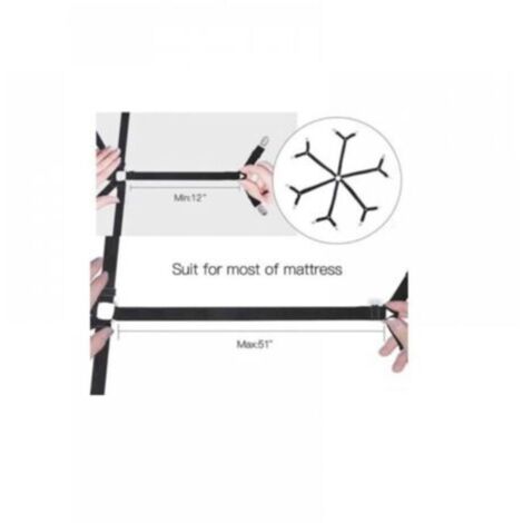 Adjustable 6-Sided Fitted Sheet Fasteners, Bedding Sheet Straps ...