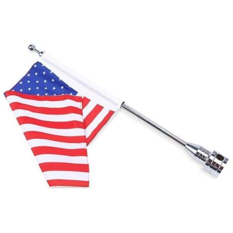 Support de drapeau pour moto Harley drapeau usa textile et chrome ...