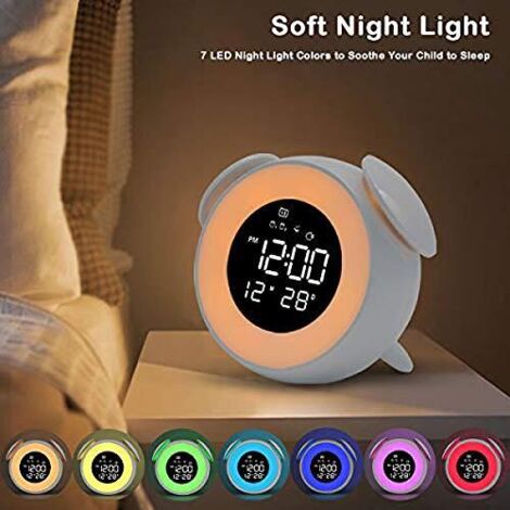 Réveil pour enfants, réveil numérique, avec fonction snooze, double ...