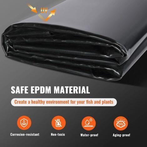 Bâche bassin carpes koï 3x4m membrane étanche pour jeux d'eau ...