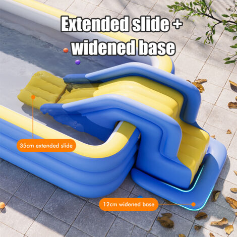 Toboggan aquatique gonflable géant avec mur d'escalade XL pour jardin ...