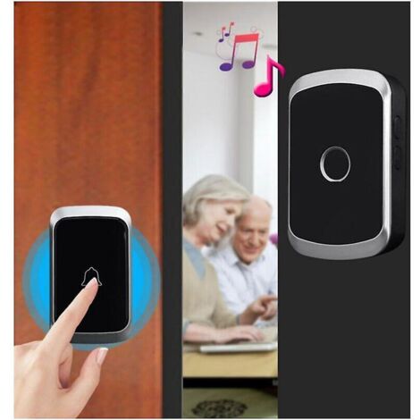 dc Wireless Doorbell Battery Operated Waterproof Remote Control 1 ...