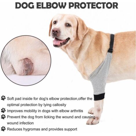 (Gris, XL) Protecteur de coude pour chien manchon de jambe avant ...