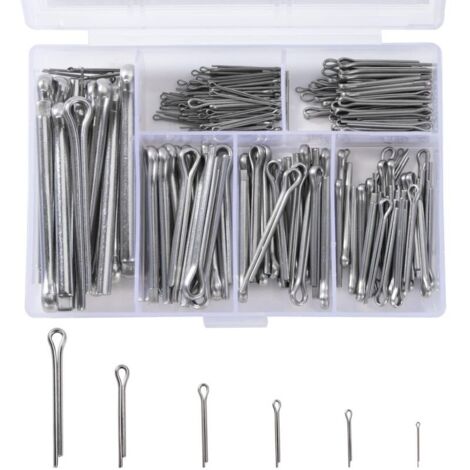 230-teiliges Edelstahl-Splinten-Sortiment M1 M2 M2,5 M3 M4 M5 mit ...