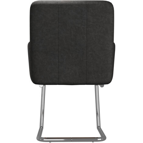Chaise de salle à manger confortable et facile à nettoyer noir ...